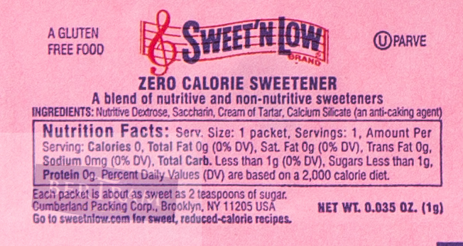 S Bertram - SWEET N LOW P.C. 1500 CT