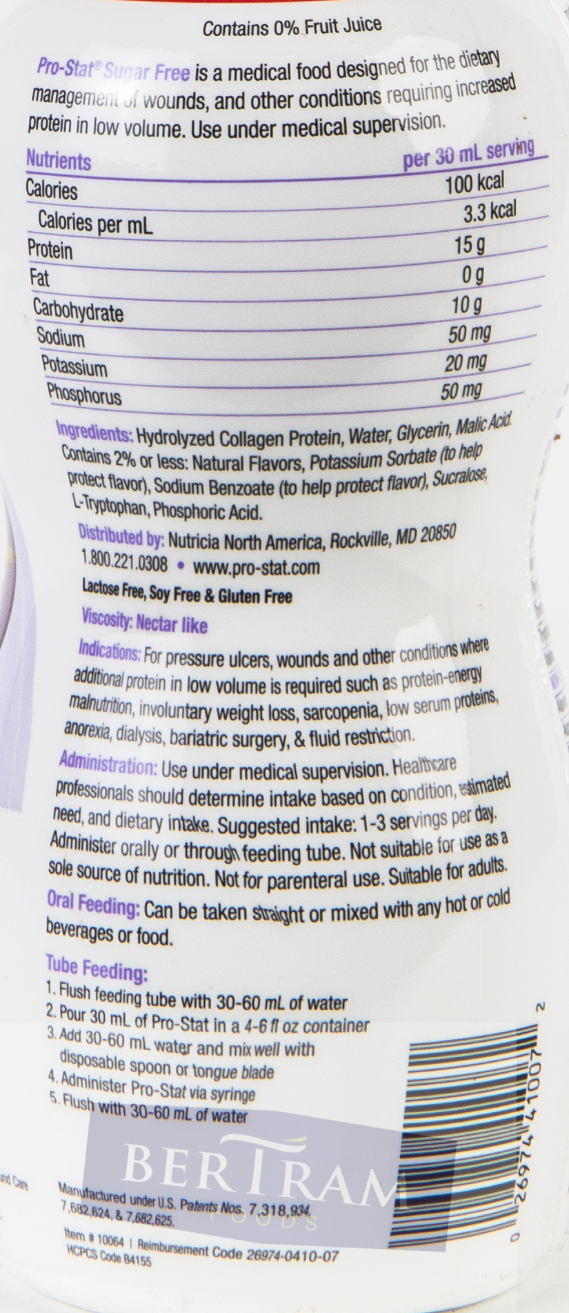 S Bertram - PRO STAT SUGAR FREE 6/30 OZ