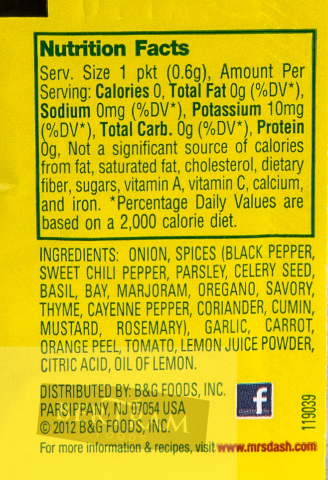 S Bertram SEASONING MRS DASH 500 CT S Bertram SEASONING MRS DASH 500 CT